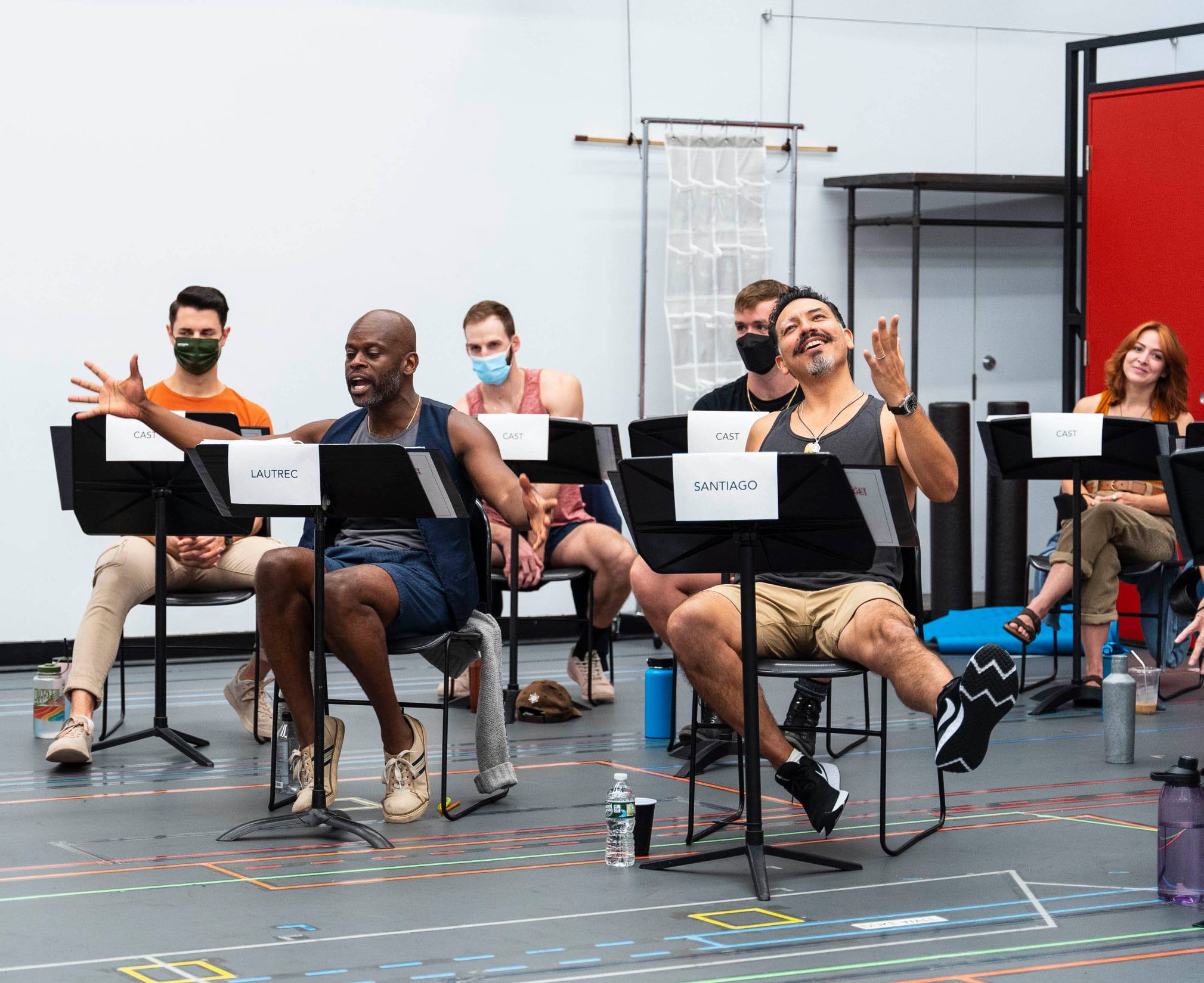 First Look: Aaron Tveit & Moulin Rouge! Cast Head Back into Rehearsals ...